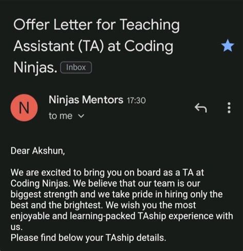 Akshun Verma On Linkedin Today I Have Been Selected As A Ta In Coding Ninjas I Am Thankful To