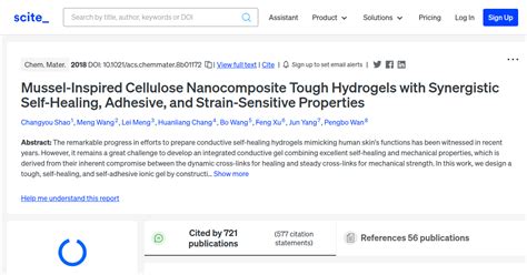 Mussel Inspired Cellulose Nanocomposite Tough Hydrogels With Synergistic Self Healing Adhesive