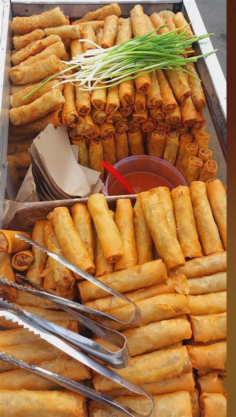 Lumpia Filipino Dish Lumpia Lumpias Myanmar Food Recipe Street Food