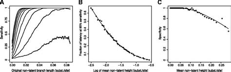 success of phylogenetic latency detection in critical simulation