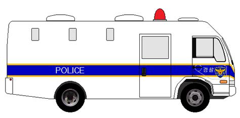 수정된 중형살수차 신형 와 뉴 중형경찰경비버스 자동차 세계의 종이모형 종이모형왕국