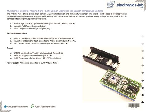 Multi Sensorshieldforarduinonano Electronics