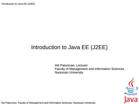 Introduction To Java Ee J2ee Pdf Web Development Internet