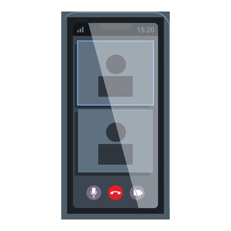 Smartphone Displaying Video Call Interface With Two Participants