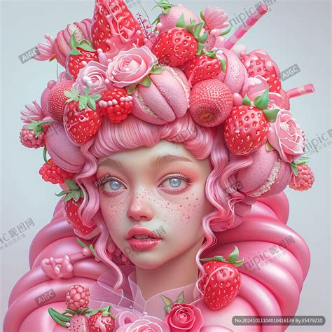 Ai创作图手绘草莓女孩 原创草莓妹插画 漫画草莓美女 草莓女孩包装插画 手绘草莓上的小女孩 写实人物插画 树莓形象插画 水果姑娘插画绘画 异形草莓 草莓拟人 拟人草莓 水果公主插画 插画草莓