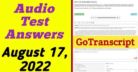 Go Transcript Test Answers Complete Guide For Success