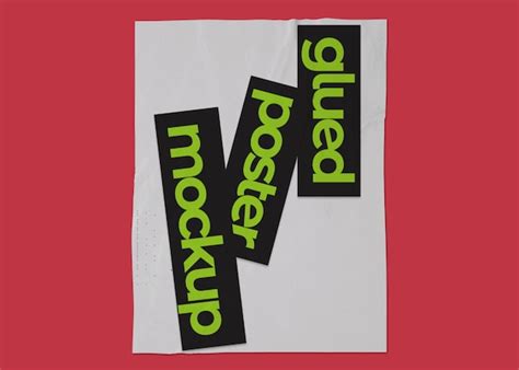 Premium Psd Crumbled Poster Mockup