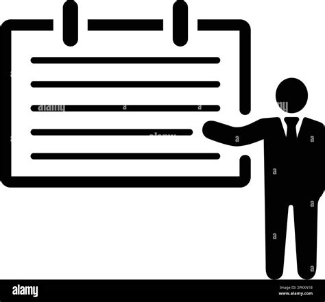 Board Presentation Icon Simple Editable Vector Eps File Stock Vector