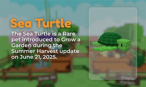 Sea Turtle In Grow A Garden Roblox Pine Wizards