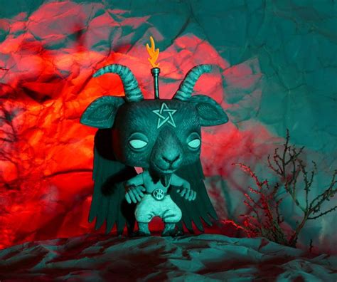 Baphomet In Cave Custom Funko Pop 3d Paper Art Custom Action Figures