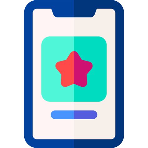 Mobile App Basic Rounded Flat Icon