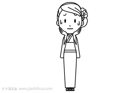 日本女孩简笔画 一看就会画 女孩简笔画
