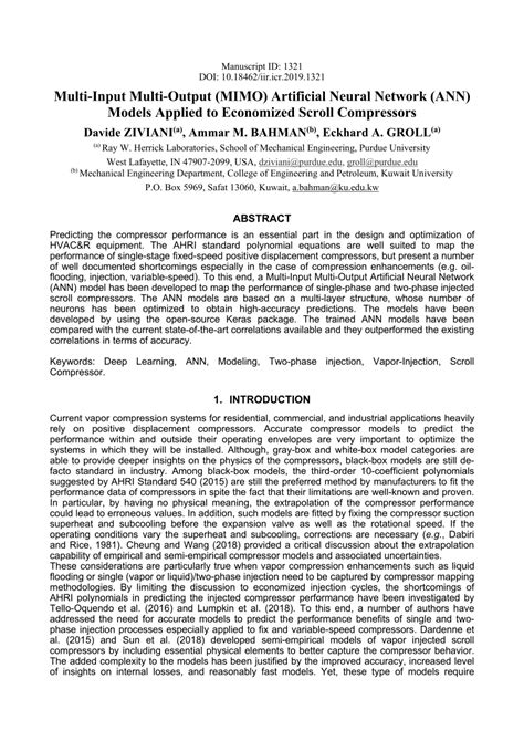 Pdf Multi Input Multi Output Mimo Artificial Neural Network Ann