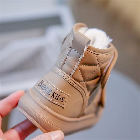 Дитячі снігові черевики з ворсом Тепле бавовняне взуття Зимові великі дитячі чоботи Взуття на