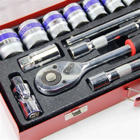24PCS Socket Set With Robber Handle For Repair Tools Socket Set Jiangsu Goldmoon Industry Co LTD