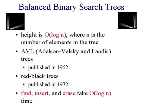 Balanced Binary Search Trees Height Is Olog N