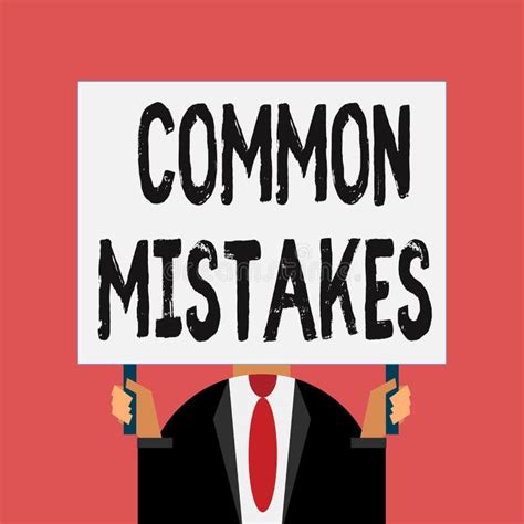 Word Writing Text Common Mistakes Business Concept For Actions That Are Often Used