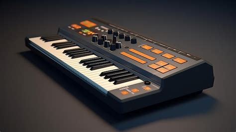 Premium Ai Image Minimalist Portable Mini Synth Slim And Sleek 3d