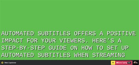 Set Up Automated Subtitles With OBS For Live Streaming