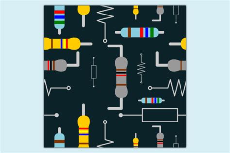 Resistor Symbol Dark Seamless Pattern Graphic By Faqeeh · Creative Fabrica