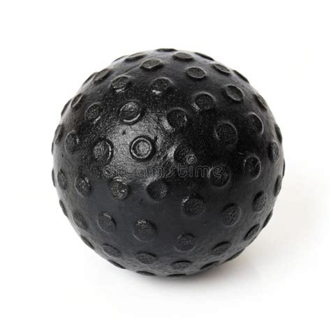 Abstract Black Sphere With Bumpy Surface Isolated On White Background Stock Illustration