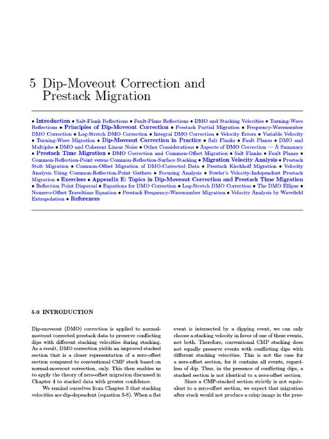 5 Dip Moveout Correction And Pdf Fault Geology Physics