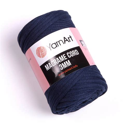 Cotton Macrame Cord 3mm Navy Blue 784 Ritzz Art Hobby Market