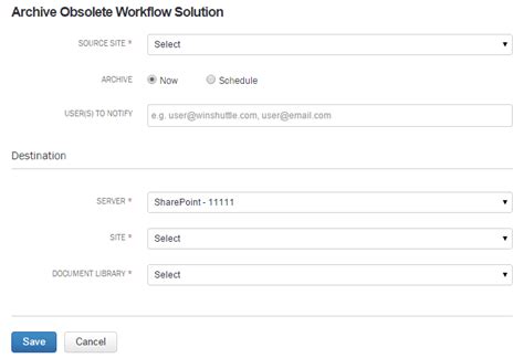 Winshuttle Workflow 108 Archiving Obsolete Workflow Solutions