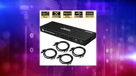 TESmart KVM Switch Port HDMI K Hz Ultra HD Enterprise Grade RS LAN Port IP