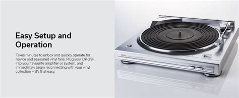 Denon DP29FE2 Record Player For Vinyl Records Vinyl Turntable MP3 And WAV 33 45 RPM Built In