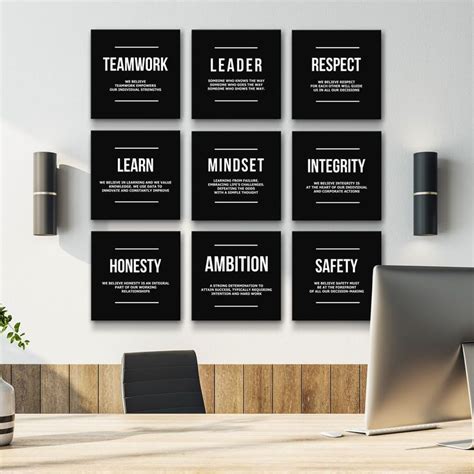 9x Inspirational Wall Art Success Canvas Office Decor Inspiration