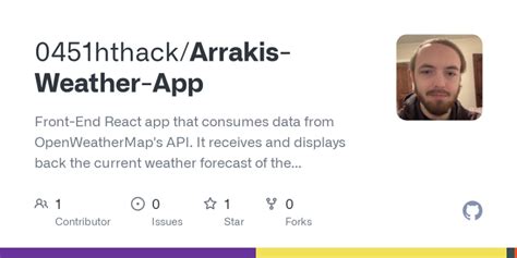 Harrison Thacker On Linkedin Github 0451hthackarrakis Weather App