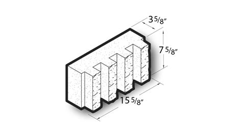 4x8x16 4 Rib Split Best Block 4x8x16 4 Rib Split Best Block