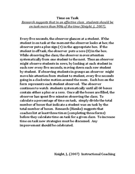 Time On Task Analysis Word Format Pdfsimpli