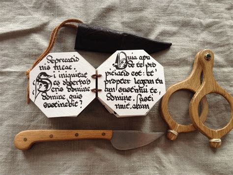 Vintage Book Pages With Scissors And Knife Scrittura Alfabeto Festa