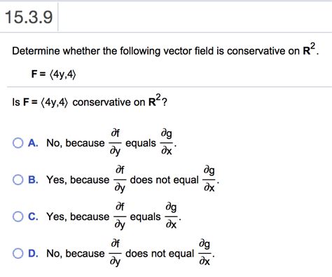 solved 15 3 9 determine whether the following vector field