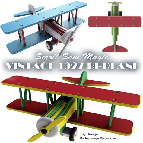 Scroll Saw Magic Vintage 1927 Bi Plane Wood Toy Plans