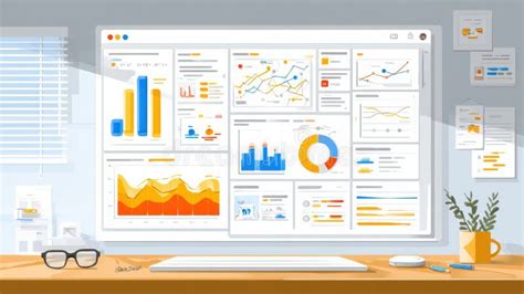 Kpi Dashboard Infographic Featuring Modern Ui Design With Charts Graphs And Space For Notes In
