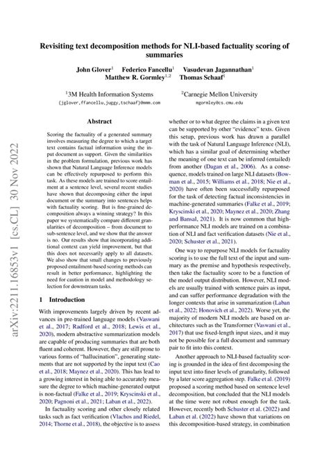 Revisiting Text Decomposition Methods For NLI Based Factuality Scoring