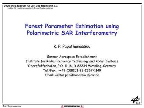 ppt forest parameter estimation using polarimetric sar interferometry powerpoint presentation