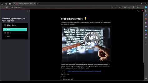 Dinesh Nakkina On Linkedin Machinelearning Nlp Datascience Fakenewsdetection Streamlit