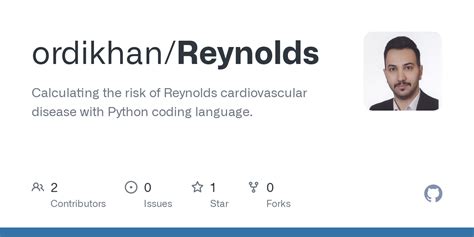Github Ordikhan Reynolds Calculating The Risk Of Reynolds Cardiovascular Disease With Python
