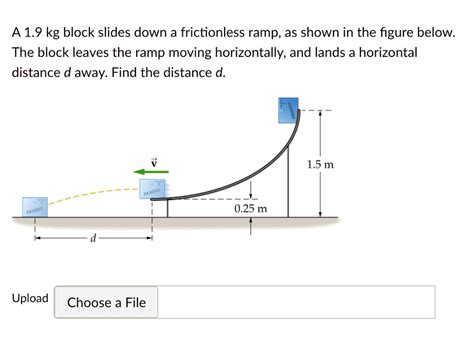 Solved 19 Kg Block Slides Down A Frictionless Ramp As Shown In The