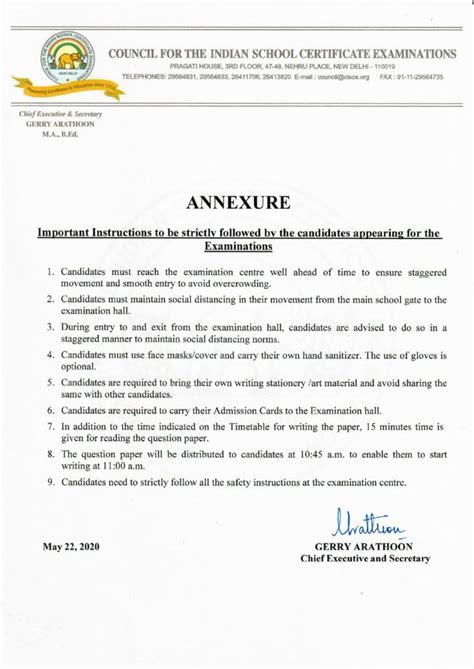 CISCE Releases Datesheet For ICSE And ISC Exams