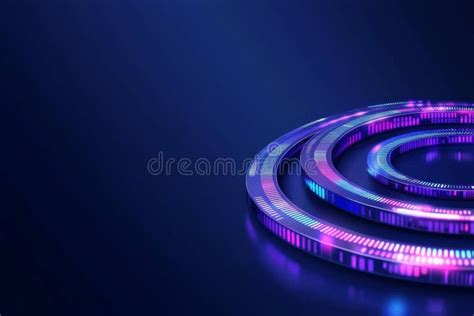 Graphic Design Template Concept For Quantum Computer Technology The Gravitational Wave In