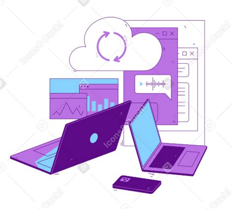 클라우드 컴퓨팅 데이터 교환 및 저장 Png Svg