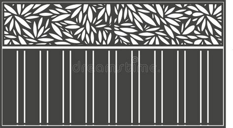 Laser Cutting Fence Panel For Cnc Stock Vector Illustration Of Simple Lasercut 373384491