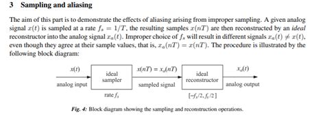 Sampling And Aliasing The Aim Of This Part Is To Chegg