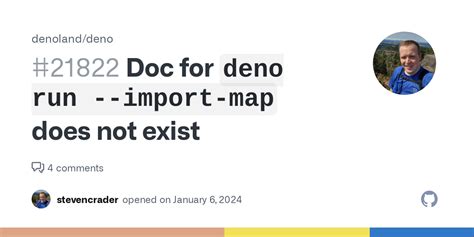 Doc For `deno Run Import Map` Does Not Exist · Issue 21822