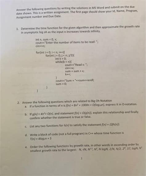 Answered 1 Determine The Time Function For The Bartleby